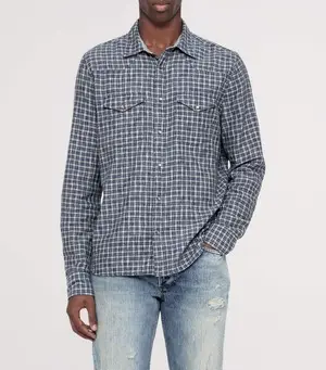 ALLSAINTS Organic Cotton Check Court Shirt
