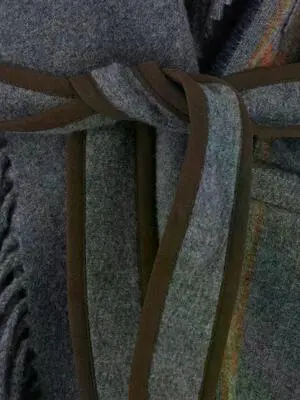 BAZAR DELUXE Fringed Belted Cardigan
