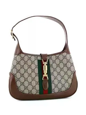 Gucci Jackie 1961 Gg Coated Canvas Small Hobo Bag