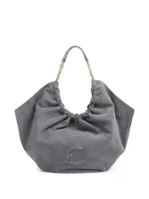 COCCINELLE Embossed-logo Suede Tote Bag