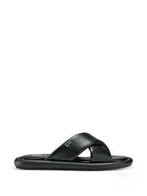 Bogner Portofino Criss-cross Strap Sandals - Black