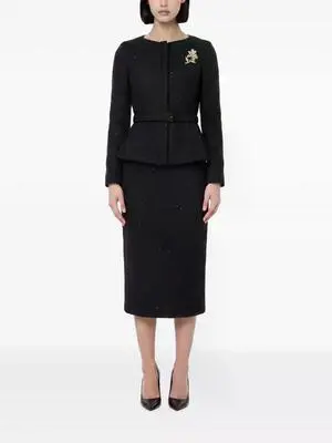 Roland Mouret Sequin-embellished Belted Jacket