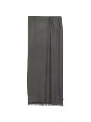 N.peal Fringed Pashmina Shawl - Grey