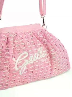 GAELLE PARIS Maxi Woven-effect Pochette Shoulder Bag
