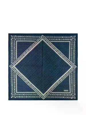 Stetson Geometric Polka-dot Scarf - Blue