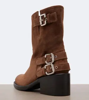 Chloé Dakota Suede Biker Boots