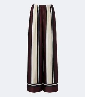 Faithfull The Brand Jensen Striped Satin Palazzo Pants - Multicoloured