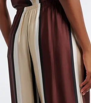 Faithfull The Brand Jensen Striped Satin Palazzo Pants