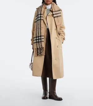Burberry Check Alpaca And Wool Boucle Scarf