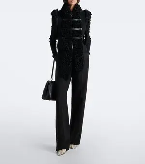 Fendi Colibri Snake-effect Leather Slingback Pumps