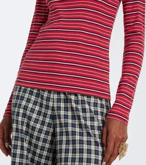 Dries Van Noten Striped Cotton-blend Turtleneck Sweater