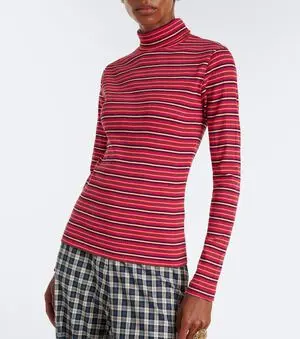 Dries Van Noten Striped Cotton-blend Turtleneck Sweater