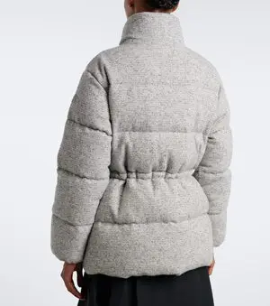 Moncler Wool-blend Tweed Down Jacket