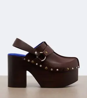 Chloé Talis Leather Platform Clogs