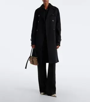 Fendi Leather-trimmed Calf Hair Shoulder Bag