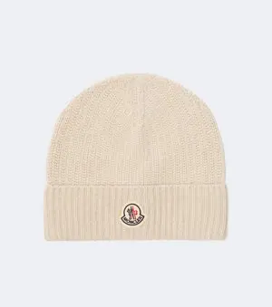 Moncler Wool And Cashmere Beanie - White