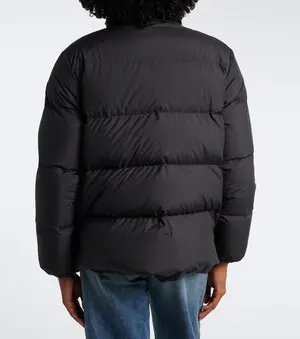 Moncler Leather-trimmed Down Jacket