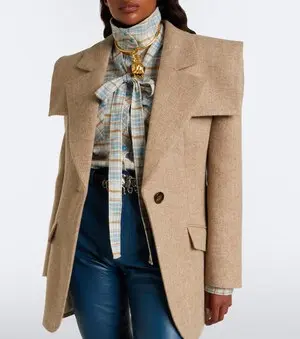 Chloé Caped Wool Blazer