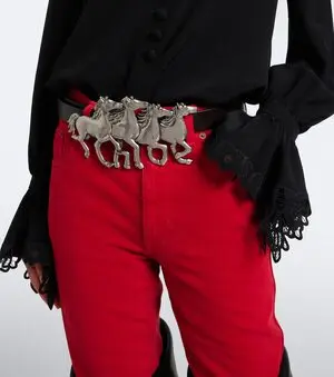 Chloé Running Horses Leather Belt