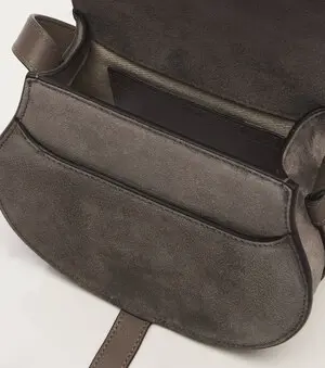 Chloé Marcie Small Suede Crossbody Bag - Grey