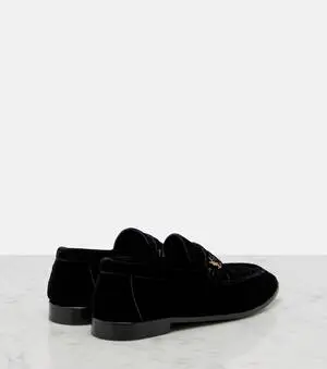Saint Laurent Le Loafer Velvet Penny Loafers