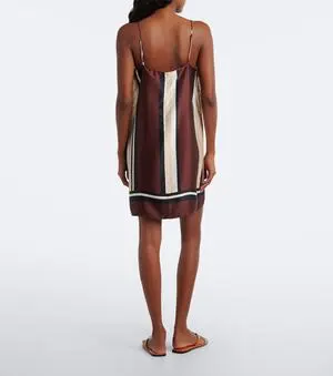 Faithfull The Brand Phylis Striped Satin Slip Dress