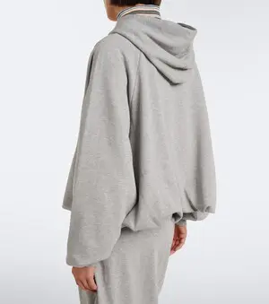 Dries Van Noten Draped Cotton Jersey Hoodie