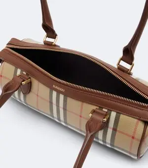 Burberry Check Small Shoulder Bag - Brown