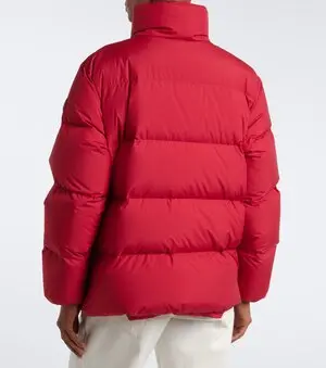 Moncler Leather-trimmed Down Jacket