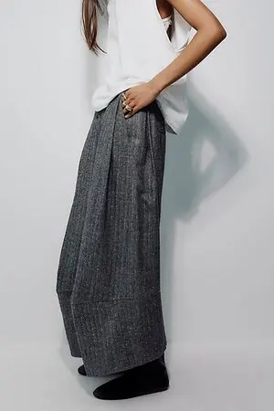Free People Set In Stone Wool Trousers At