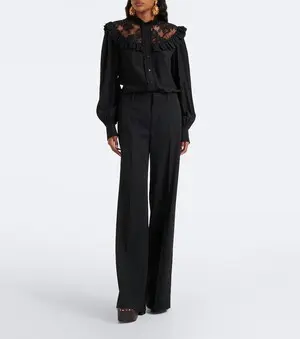 Chloé Virgin Wool Wide-leg Pants