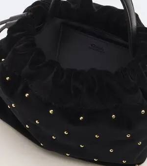 Chloé Icons Mini Studded Velvet Shoulder Bag