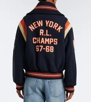 Polo Ralph Lauren Patch-applique Wool-blend Varsity Jacket