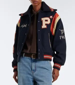 Polo Ralph Lauren Patch-applique Wool-blend Varsity Jacket