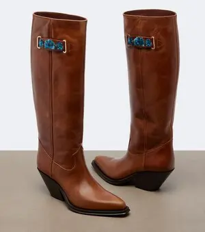 Chloé Azelan Leather Knee-high Boots