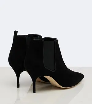 Manolo Blahnik Dildi Suede Ankle Boots