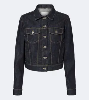 Fendi Cropped Denim Jacket - Blue