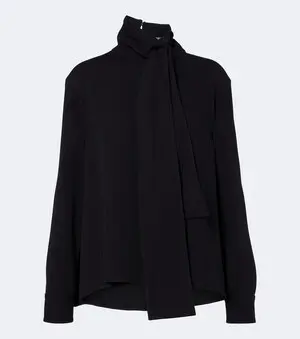 Balenciaga Silk And Wool Blouse - Black