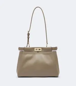 Fendi Peekaboo® Small Leather Tote Bag - Grey