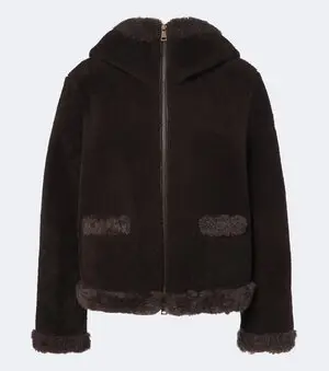 Moncler Leuctre Shearling-trimmed Down Jacket - Brown