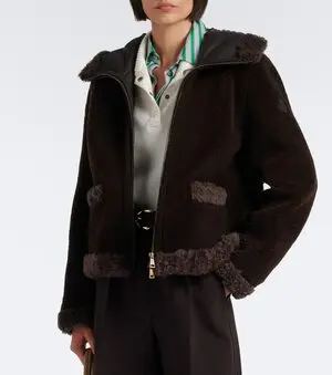Moncler Leuctre Shearling-trimmed Down Jacket