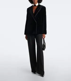 Fendi Double-breasted Velvet Blazer