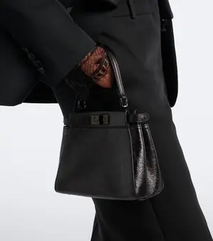 Fendi Peekaboo® Mini Leather Tote Bag