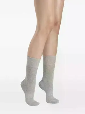 Wolford Terry-panelled Ribbed-cuff Socks