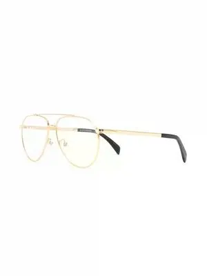 DB EYEWEAR BY DAVID BECKHAM Polished-effect Pilot-frame Glasses