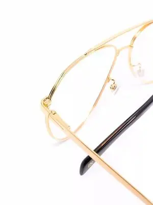 DB EYEWEAR BY DAVID BECKHAM Polished-effect Pilot-frame Glasses
