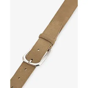 Boggi Milano Square-buckle Suede Belt