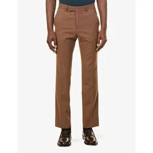 TED BAKER X THE GENTLEMAN Tailored-fit Puppytooth Wool-blend Trousers