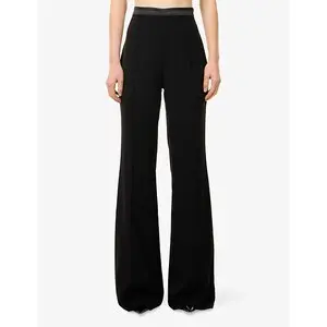 NADINE MERABI Charlotte Wide-leg Woven Trousers