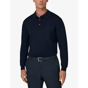 Boggi Milano Polo-collar Regular-fit Merino Wool Jumper